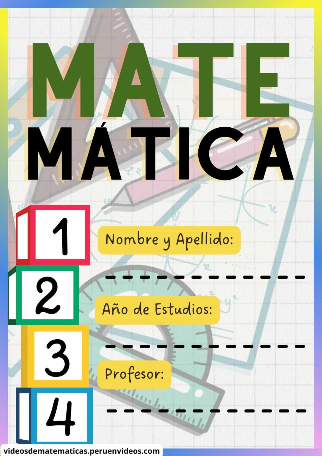 Carátulas de Matemáticas: Ideas creativas para tus cuadernos
